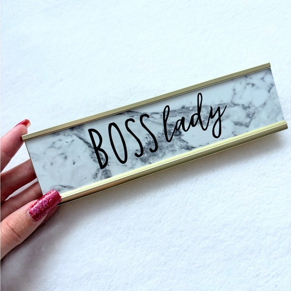 Z Gallerie | Other | Marble Decor Marble Desk Sign Boss Lady Desk Sign ...